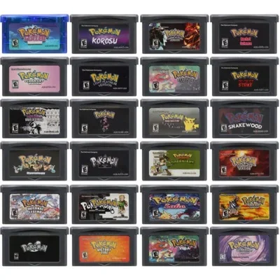 GBA-Game-Cartridge-32-Bit-Video-Game-Console-Card-Pokemon-Series-Glazed ...