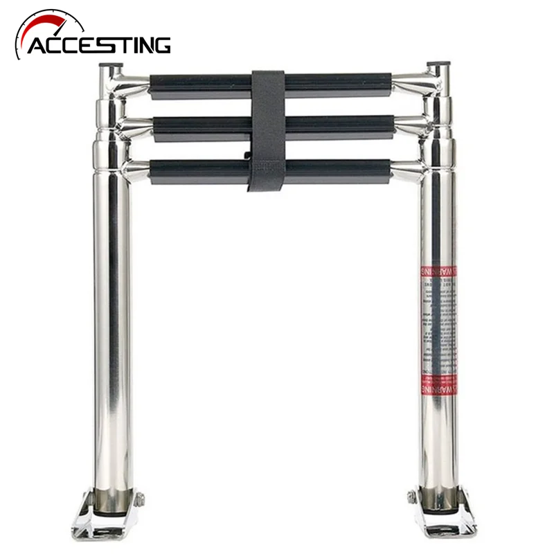 3-Step-Marine-Stainless-Steel-Polished-Steel-Telescoping-Ladder-Swim ...