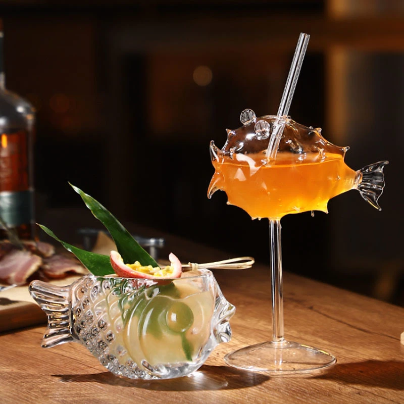 Creative-Pufferfish-Shape-Cocktail-Glass-Cup-Personalized-Fish-High ...