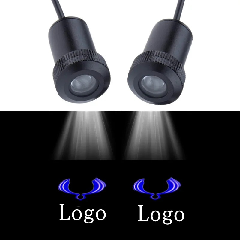 Led 자동차 도어 웰컴 로고 라이트 레이저 프로젝터 쌍용 코란도 무쏘 스포츠 렉스턴 로고 고스트 섀도우 램프 2pcs