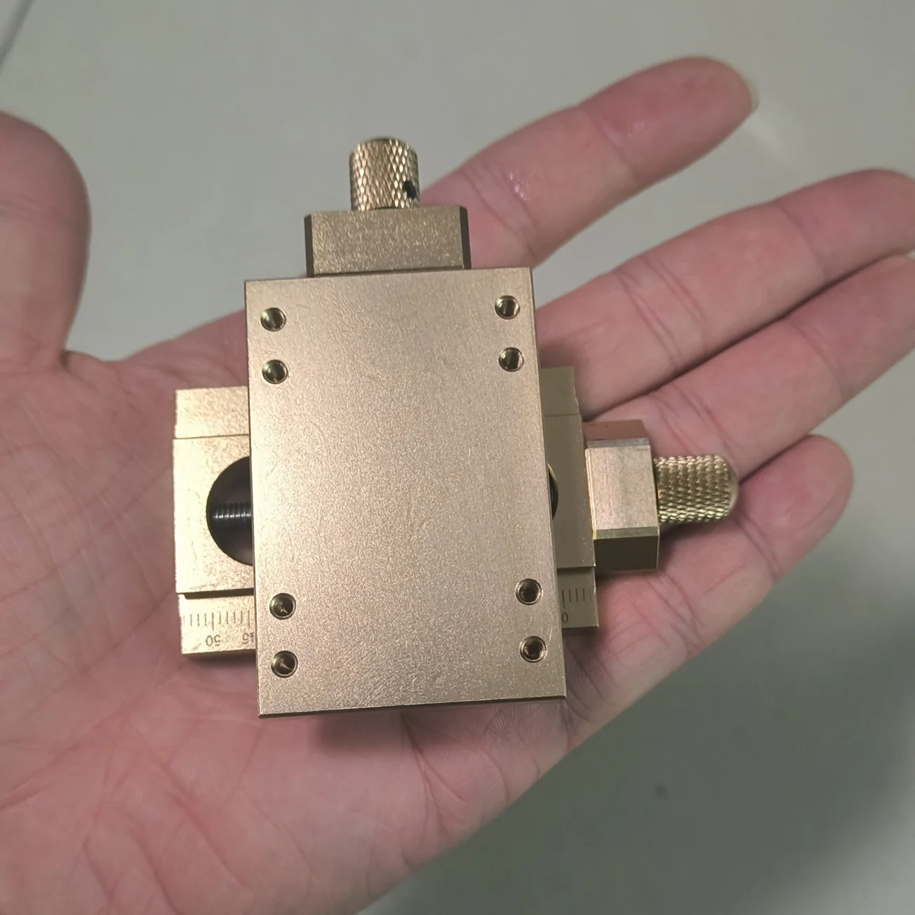 brass micro slide table dovetail groove cross screw fine adjustment ...