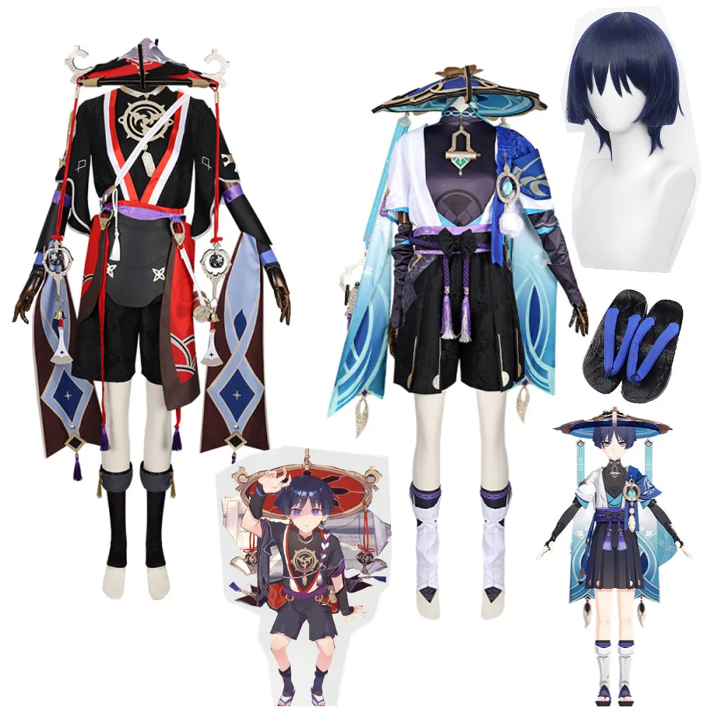 Scaramouche-Cosplay-Genshin-Impact-Costume-Wanderer-Wig-Shoe-Set-Anime ...