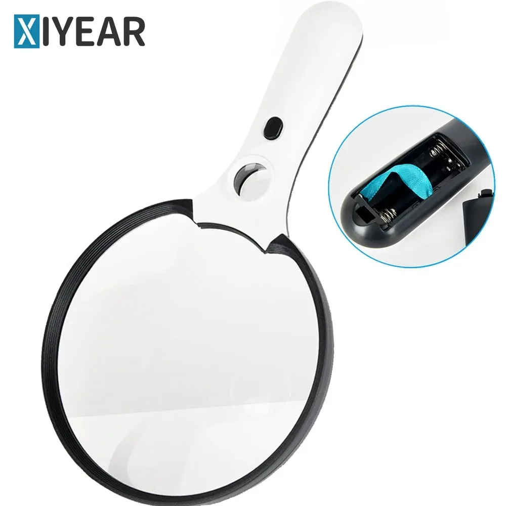 Hand-held-magnifying-glass-10x-20x-45x-135mm-magnifying-glass-with-3 ...