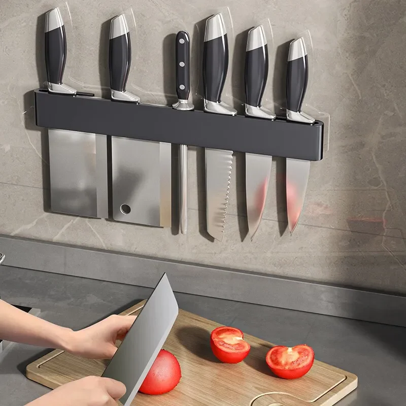Kitchen Multifunctional Knife Holder for Wall No Drilling Incl Self ...