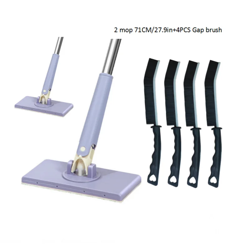 6Set-of-Automatic-Cloth-Clipping-Mop-Bathroom-Mop-Household-Cleaning ...