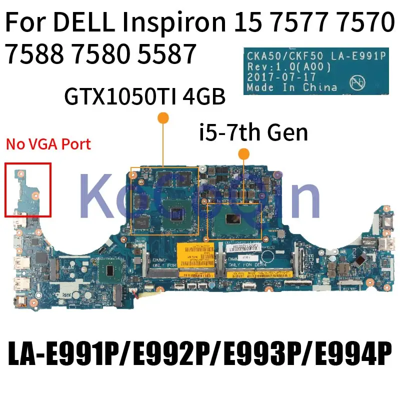 LA-E991P-For-DELL-Inspiron-15-7577-7570-G7-7588-G5-5587-7580-Notebook ...