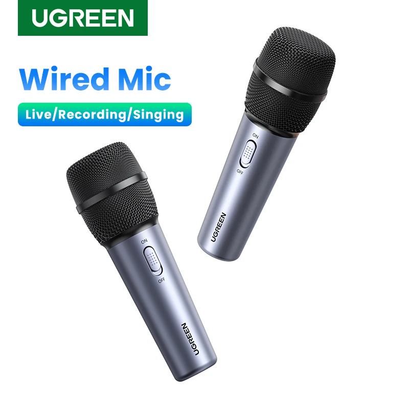NEW-UGREEN-Wired-Microphone-Singing-Live-Recording-with-3-5mm-Audio ...