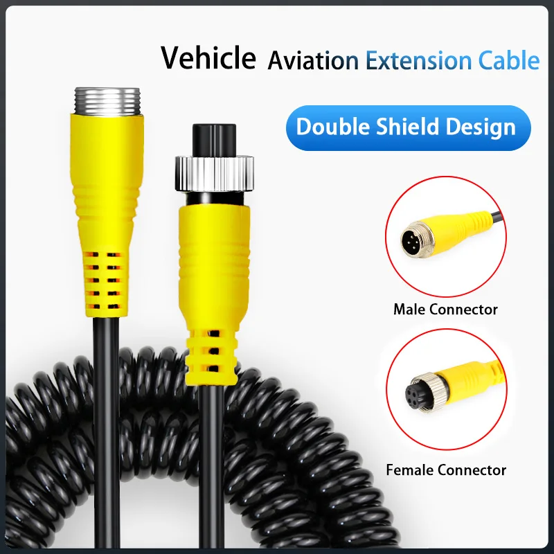 8M-4-PIN-Aviation-Connector-Cable-Spiral-Spring-Extension-Cable-Video ...