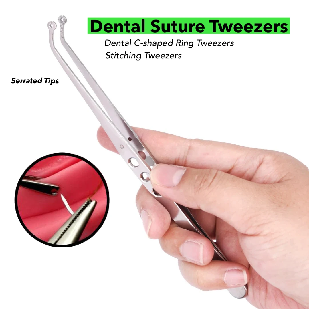 Dental-Suture-Tweezers-Surgical-C-Shaped-Ring-Tweezers-Surgical-Angled ...