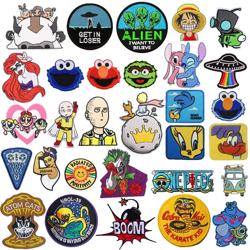 Cute Cartoon Patch Iron on Patches on Clothes Animal Applique ...