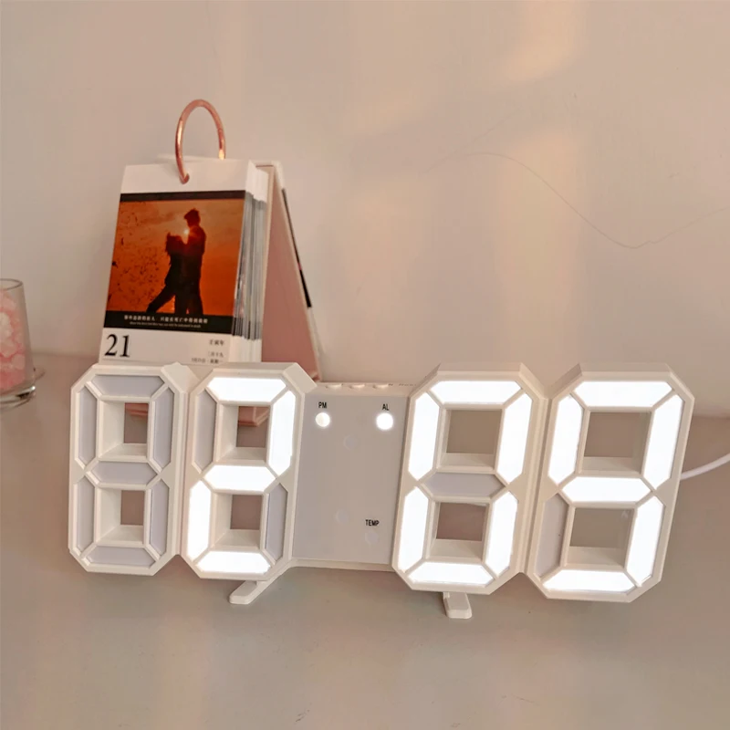 LED-Digital-Clocks-Alarm-Nordic-Wall-Clocks-Hanging-Watch-Snooze-Table ...