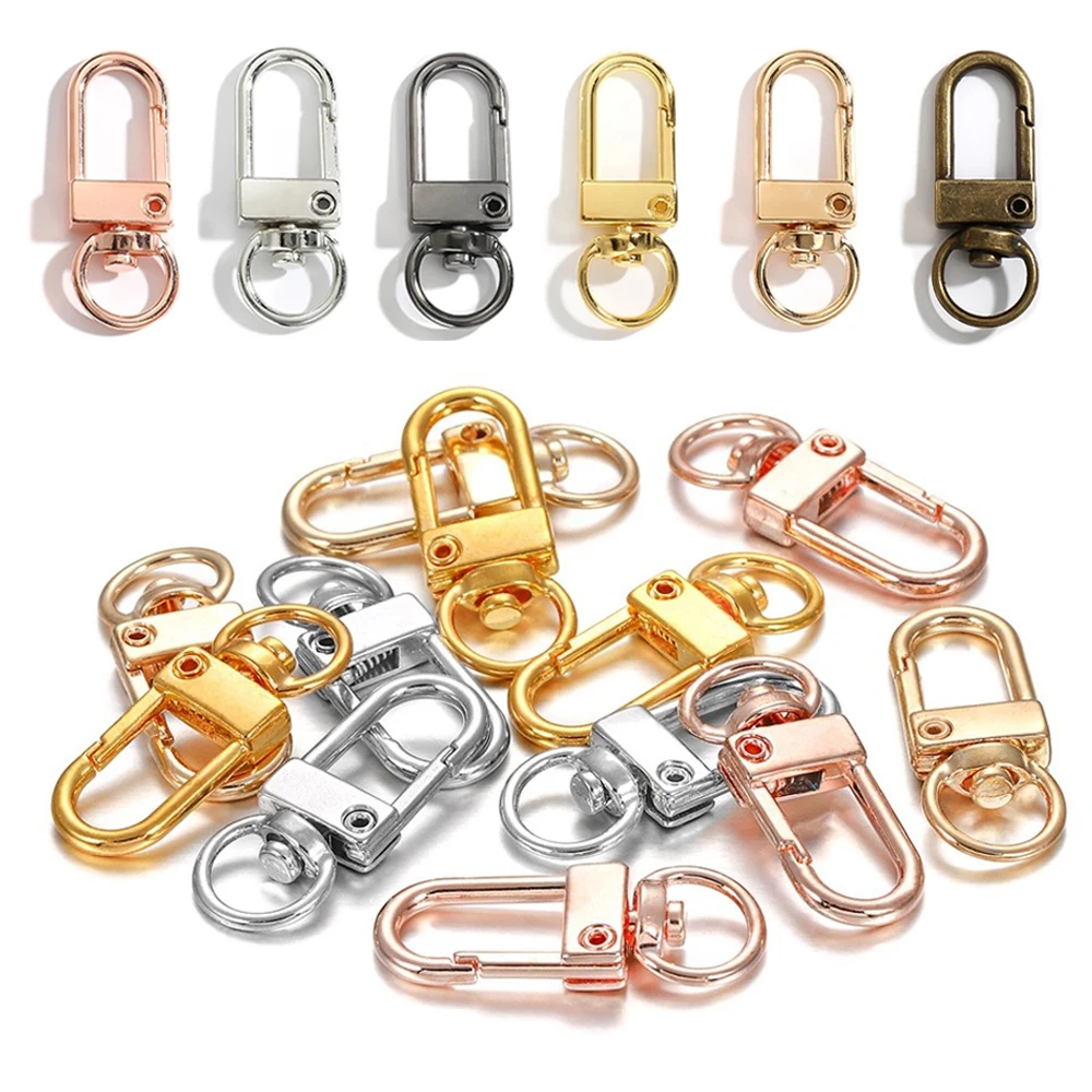 5/10pcs Key Ring Rotating Buckle Keychains Lobster Clasps Hooks For DIY ...