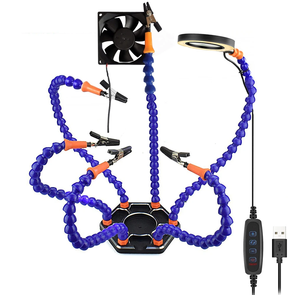 Flexible Holder Alligator Arms Clip Clamp Soldering Helping Third Hand ...