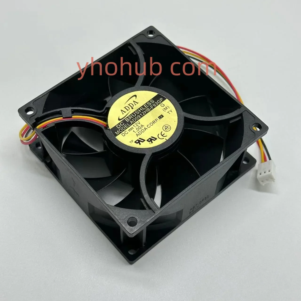 ADDA AD0912HB-F93GP DC 12V 1.00A 90x90x38mm 3-Wire Server Cooling Fan ...