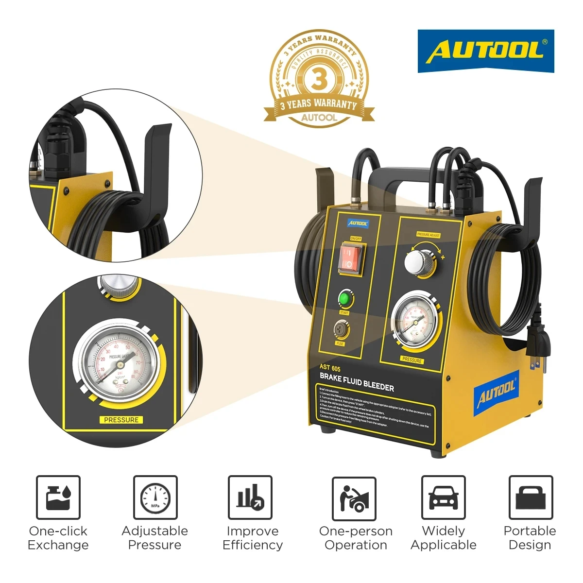 AUTOOL-AST605-Car-Brake-Fluid-Extractor-Oil-Pump-Brake-Oil-Changer ...