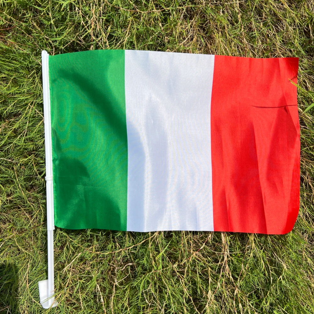 Italy Car Flag Banner 30x45cm Polyester Italy Flags car flag for ...