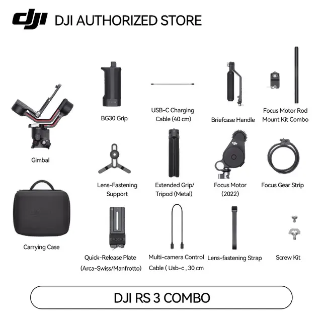 DJI RS 3 Gimbal 3-Axis Automated Mobile Professional Stabilizer For ...