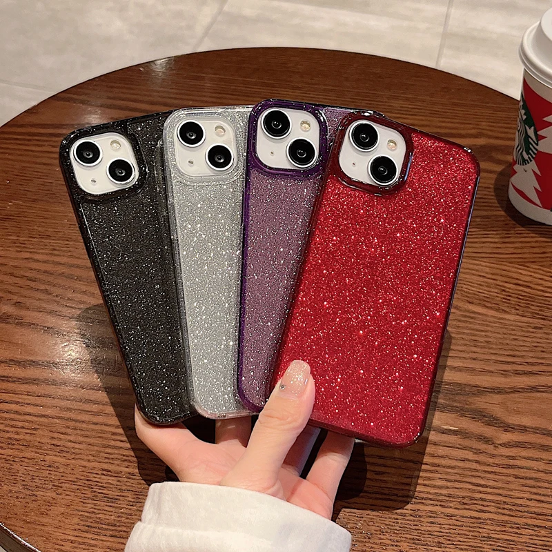 High-quality-transparent-glitter-Hard-2-in-1-Acrylic-Phone-Case-For ...