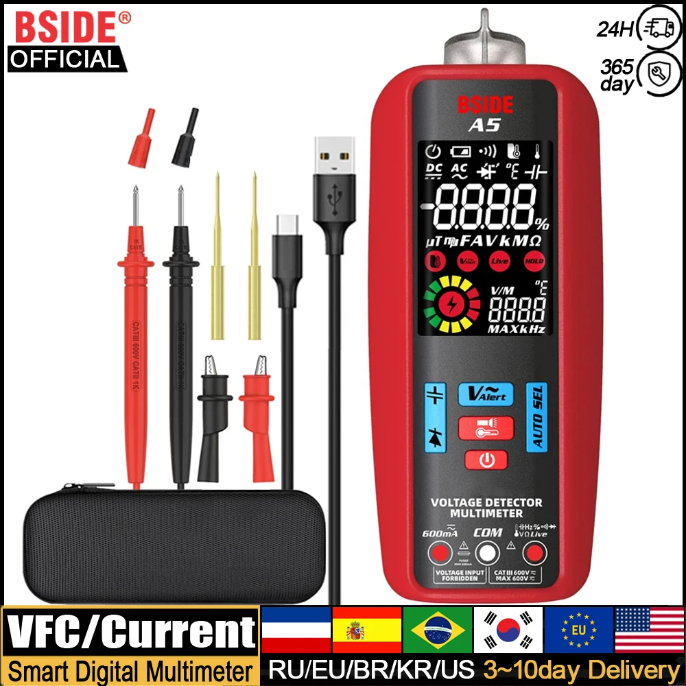 BSIDE-Professional-Digital-Multimeter-Smart-Automatic-Multitester ...