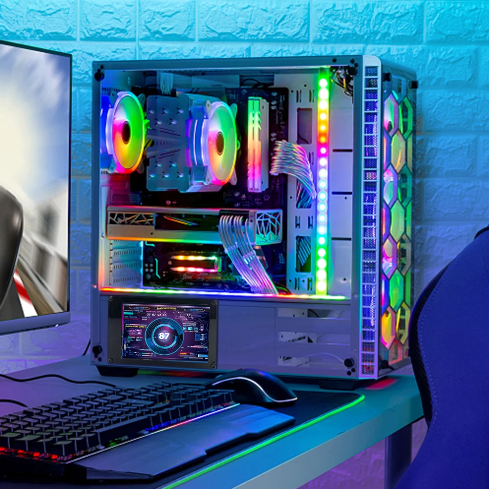 Monitoramento-de-temperatura-de-computador-USB-duplo-3-5-polegadas-IPS ...