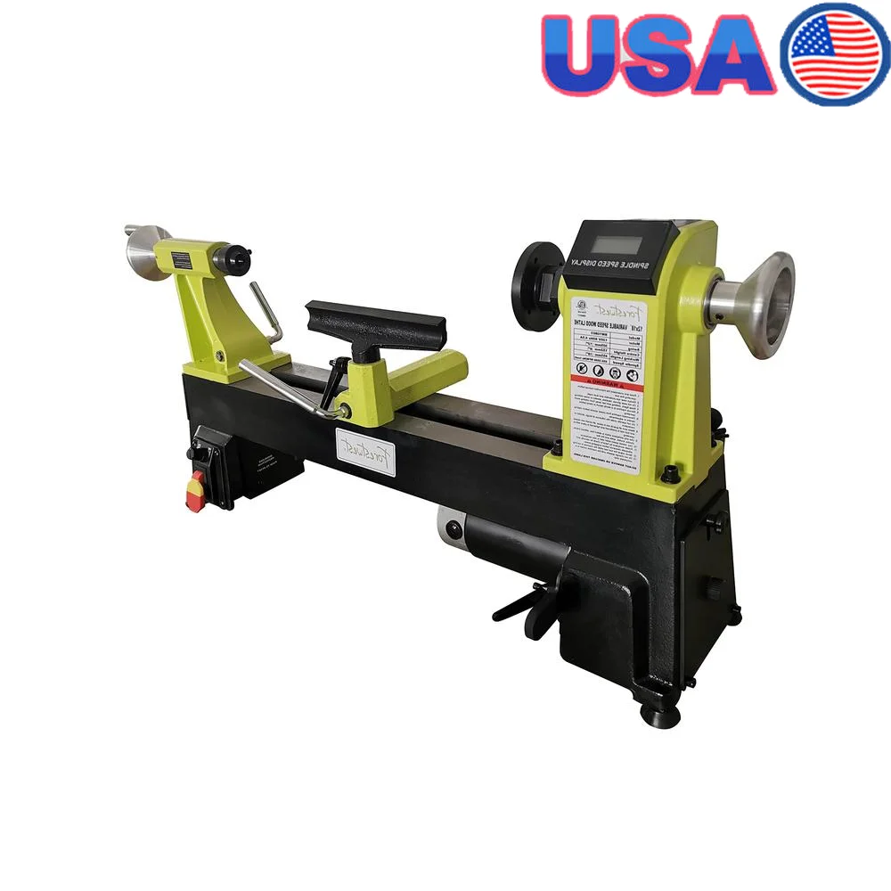 12"x18" Variable Speed Wood Lathe 5-Amps Mini Woodturning Machine Green ...