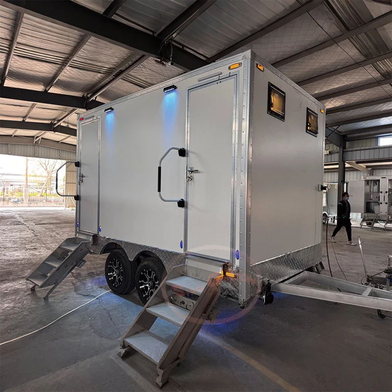 Luxury Portable Restroom Trailer Mobile Toilet And Shower Outdoor ...