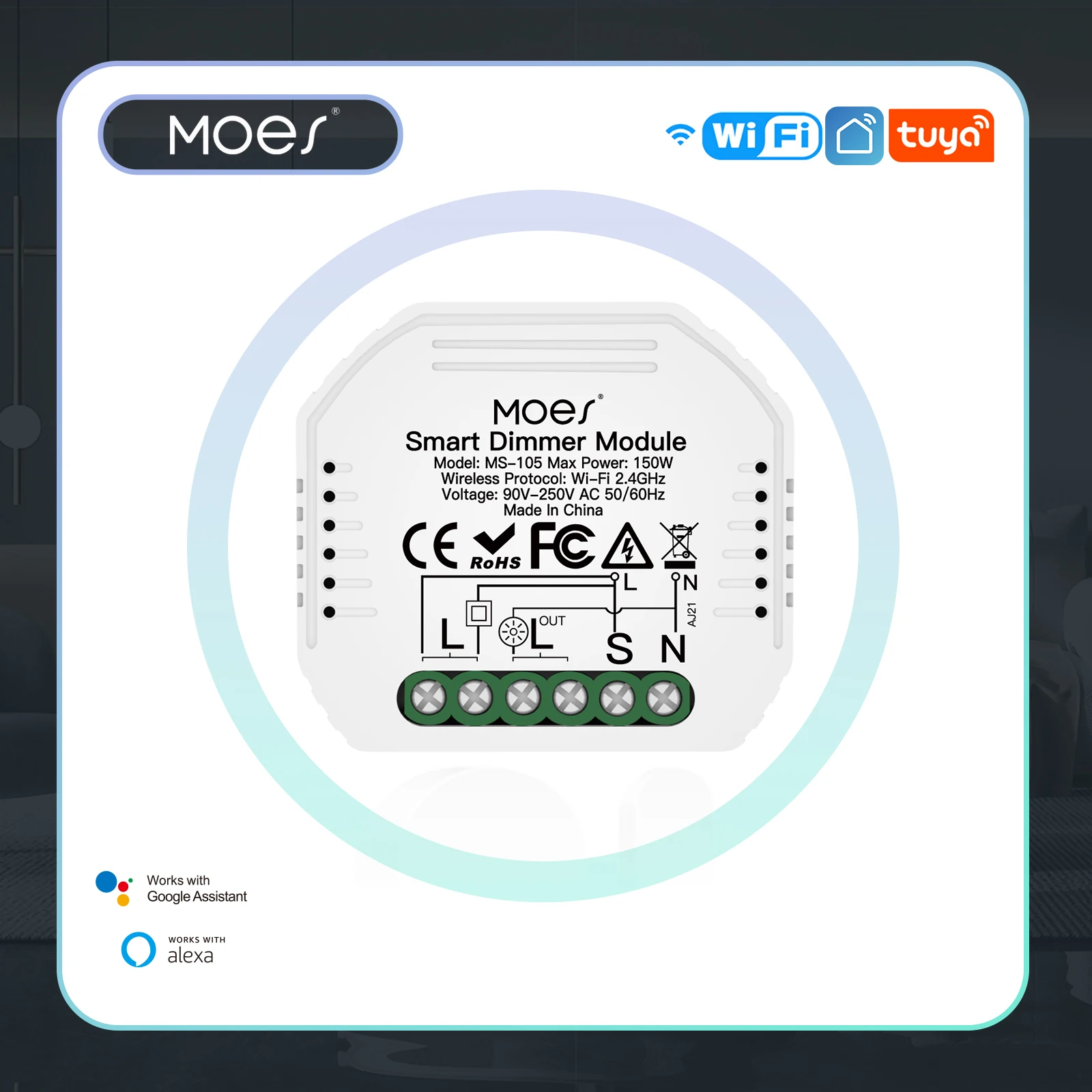 DIY-Smart-WiFi-Light-LED-Dimmer-Switch-Smart-Life-Tuya-APP-Remote ...