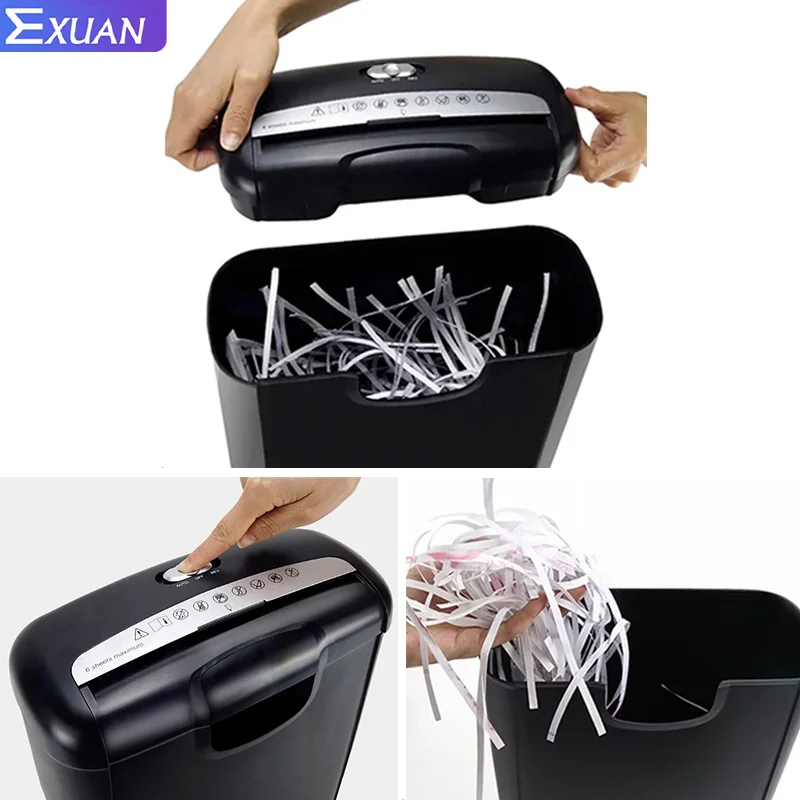 EXUAN-Paper-Shredder-220V-Electric-Document-Shredder-10LPaper-Cutter ...