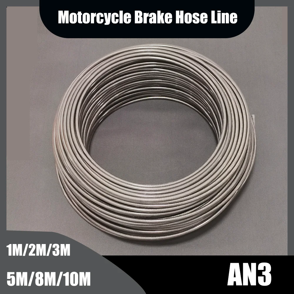 Motorcycle-Braided-Stainless-Steel-Nylon-Clutch-Oil-Line-Hose-Brake ...