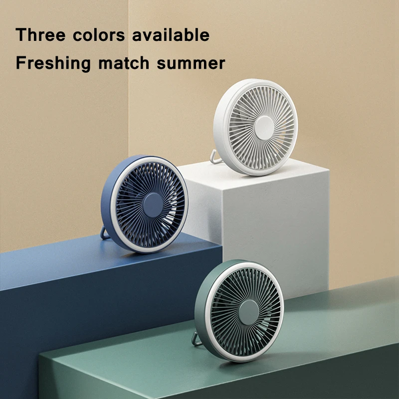 2022-New-Remote-Control-Fan-Camping-Quiet-Small-Fan-Beauty-Light-Fan ...