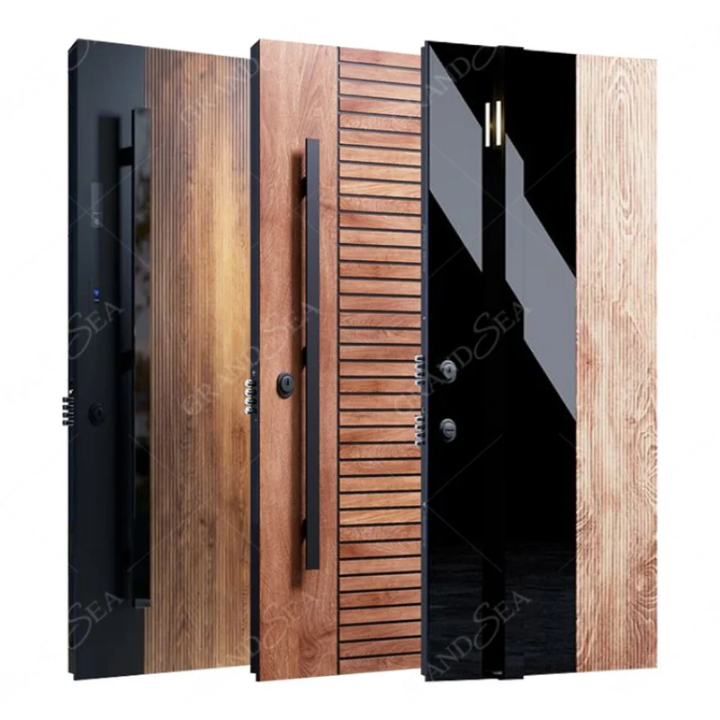 custom-French-Grand-grand-entrance-door-design-modern-solid-wood-metal ...