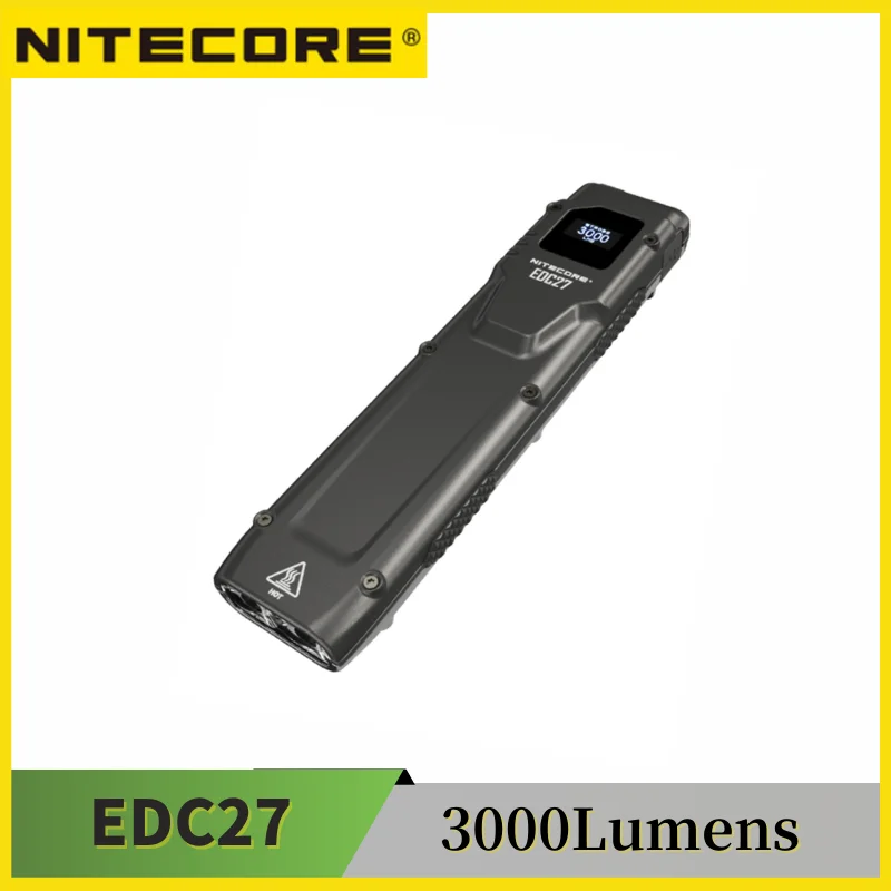 NITECORE-EDC27-Rechargeable-Tactical-Flashlight-3000Lumens-With-OLED-real-time-Display-Built-in ...