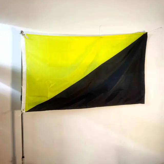 Bandera Libertaria Negra Y Amarilla