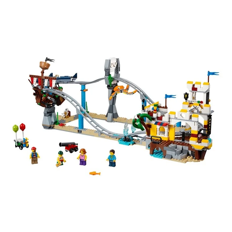 LEGO LOGO Creator 3 in 1 Pirate Roller Coaster Building Blocks 923 Pcs ...