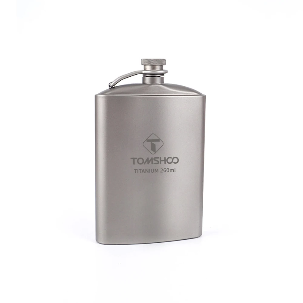 Tomshoo-260ml-Portable-Titanium-Hip-Flask-Whiskey-Wine-Cup-Funnel ...
