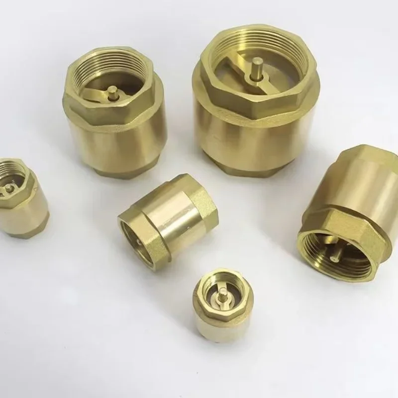 1pcs-DN15-DN20-DN25-Water-Pump-Valve-Brass-Thread-In-Line-Spring-Check ...