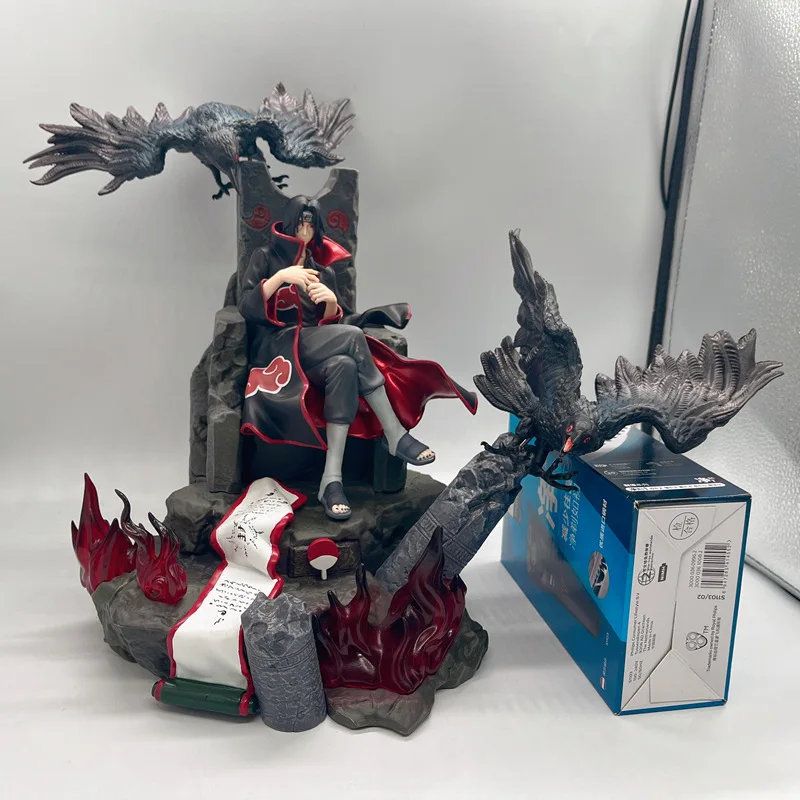 New 35cm Doll Model Uzumaki Naruto Anime Figures Raven-weasel Throne ...