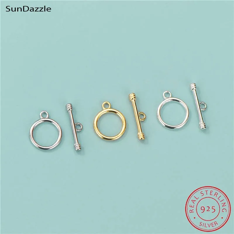 Genuine-Real-Pure-Solid-925-Sterling-Silver-OT-Clasps-Buckle-Connector ...