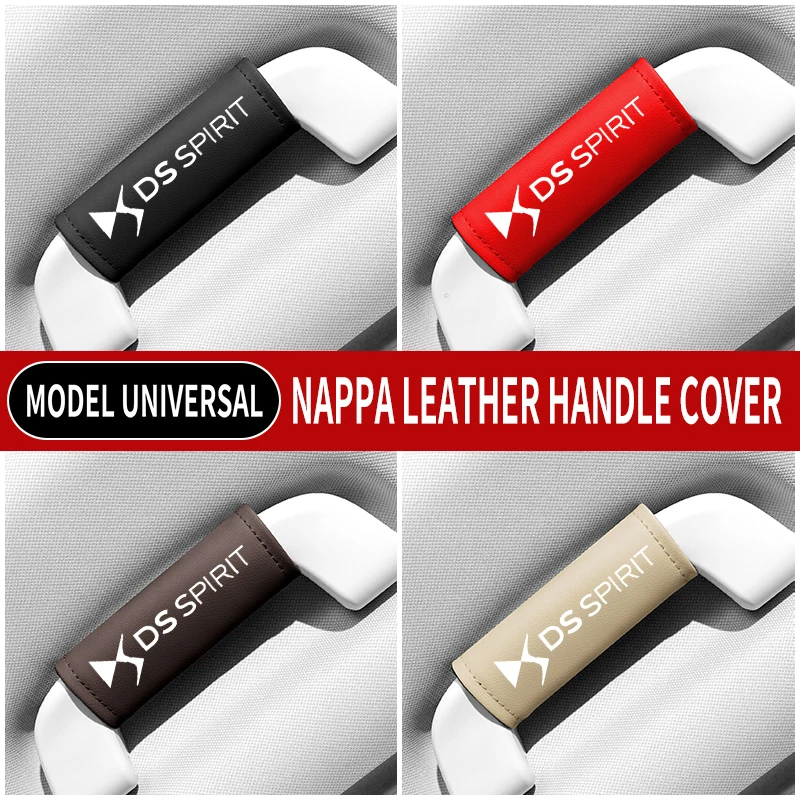 1PC Leather Car Roof Armrest Pull Gloves Door Handle Protection Cover ...