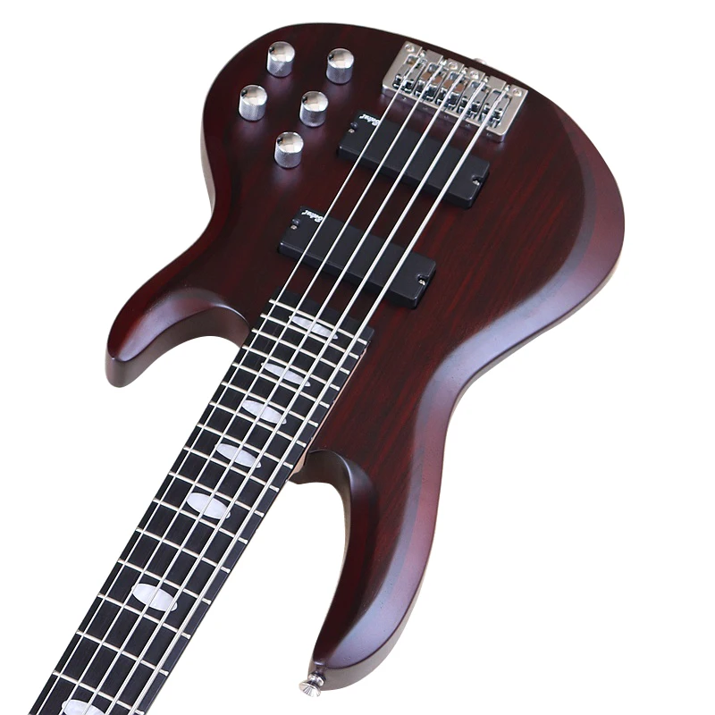 Active-5-Strings-Electric-Bass-Guitar-43inch-Zebrawood-Top-Solid-Okoume ...
