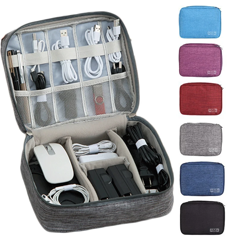 New Portable Digital USB Gadget Organizer Cationic Polyester Data Cable ...