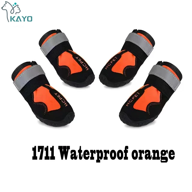 Dog Boots Waterproof Dog Shoes Dog Booties with Reflective Rugged Anti ...