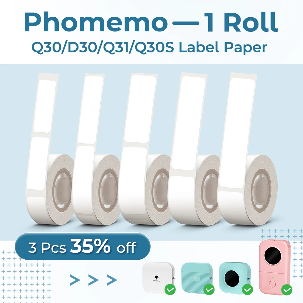 Phomemo-Q30-D30-Label-Maker-Tape-Sticker-Replacement-Waterproof ...