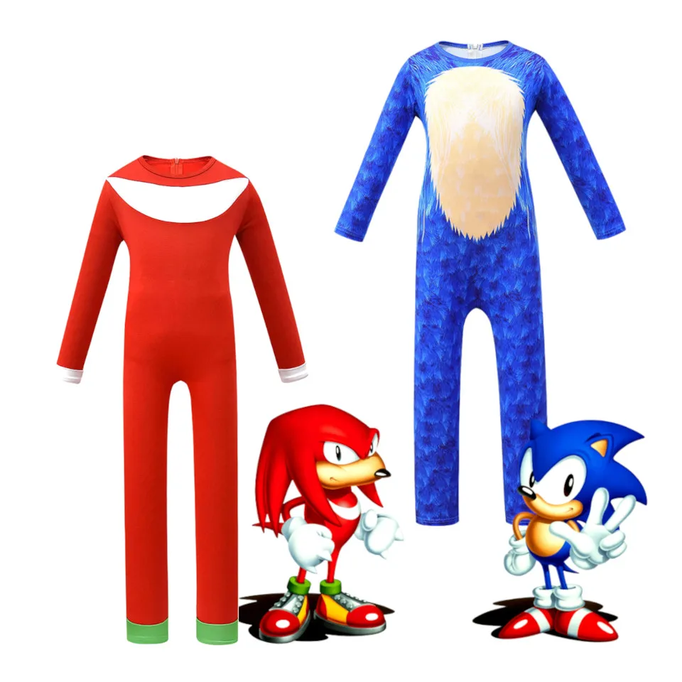 Kid-s-Cartoon-Anime-Gaming-Sonic-Cosplay-Costume-Long-Sleeved-Jumpsuit ...