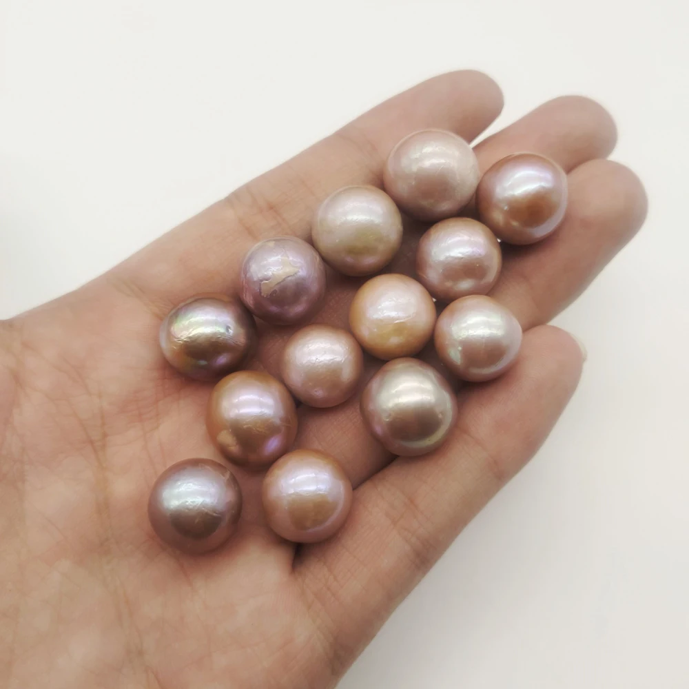 Natural-Freshwater-Baroque-Pearl-Beads-Purple-Edison-Pearls-Nearly ...