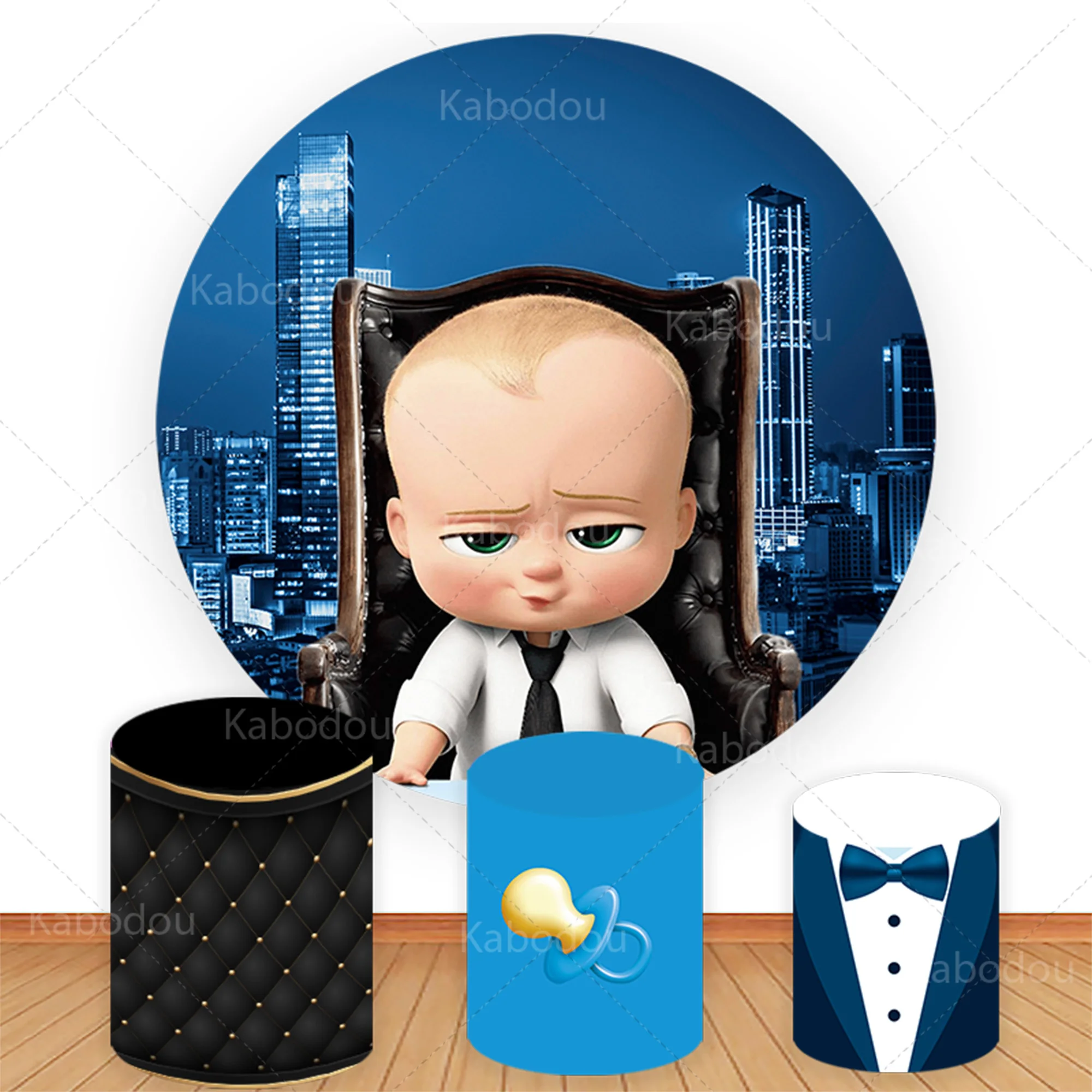 Boss-Babys-Round-Backdrop-Cloth-Boys-Birthday-Party-Decoration-Baby ...