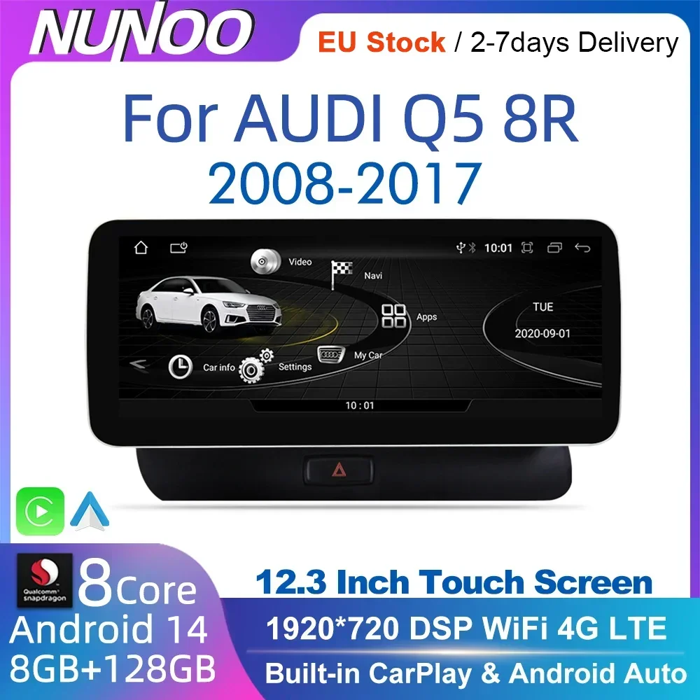 12-3-Android-14-System-Car-Radio-Stereo-For-Audi-Q5-8R-2008-2017-WiFi ...