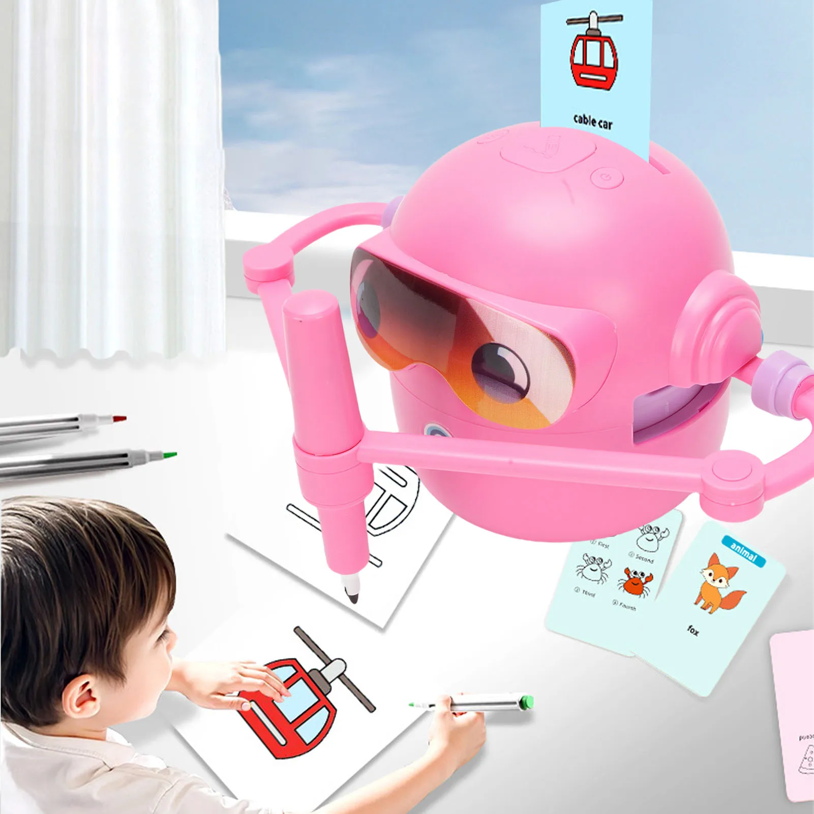 【HOT】Kids Drawing Robot Plastic Multiple Painting Modes Automatic ...