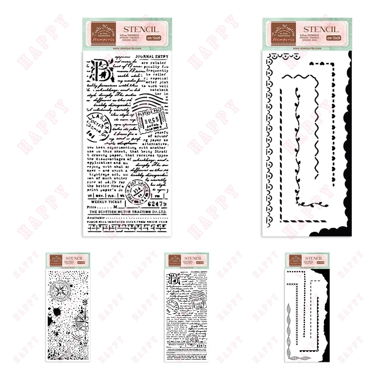 Post Card Borders Stencil Scrapbook | Scrapbooking Cards Stencil ...