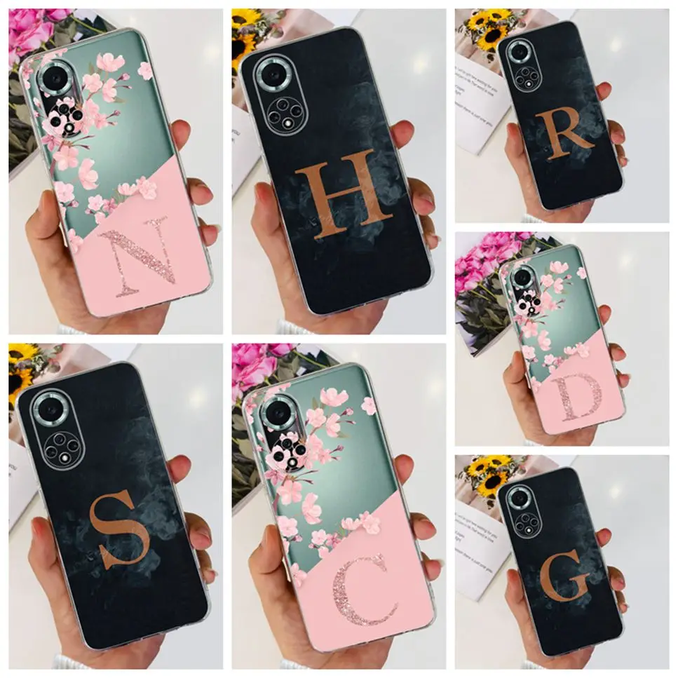 For Huawei nova 9 4G Case Fashionable Letter Luxury Flower Soft ...
